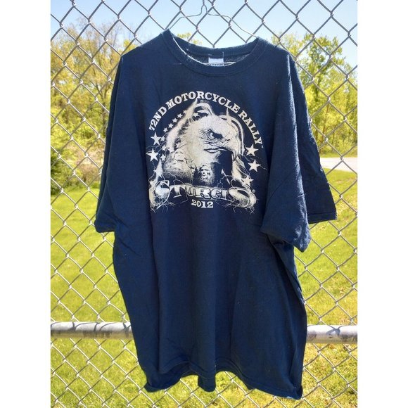 Gildan | Shirts | 22 Sturgis 72nd Motorcycle Rally Tshirt Blue 2xl Bald ...